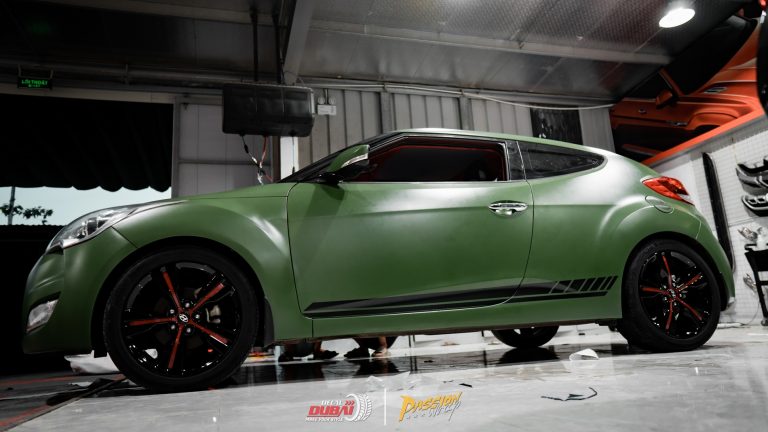 Dán Đổi Màu Xe Hyundai Veloster Xanh Quân Đội Hot Trending - Dubaiwrap.vn